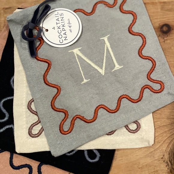 Anthropologie | Dining | Nwt Anthropologie Embroidered Monogrammed ...